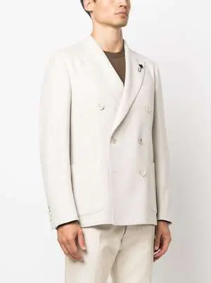 LARDINI Peak-lapel Double-breasted Blazer