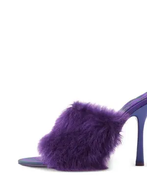 Burberry Minnie 115mm Shearling Mules