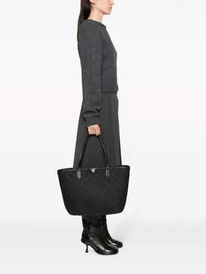 Tory Burch T Monogram Zip Tote - Black