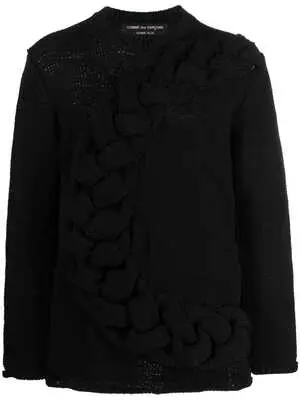 Comme Des Garçons Crew-neck Chunky Cable-knit Jumper
