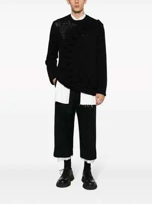 Comme Des Garçons Crew-neck Chunky Cable-knit Jumper