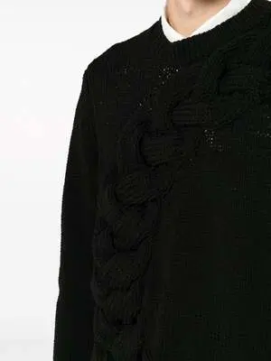 Comme Des Garçons Crew-neck Chunky Cable-knit Jumper