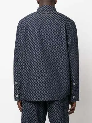 Balmain Monogram-jacquard Denim Shirt