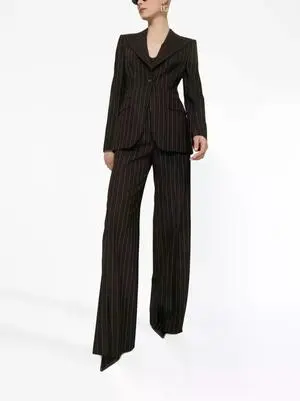 Dolce & Gabbana Single-breasted Striped Blazer - Brown