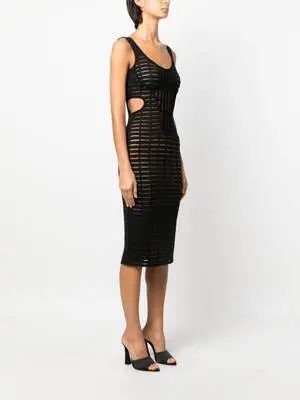 GENNY Cut-out Midi Dress - Black
