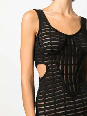 GENNY Cut-out Midi Dress - Black