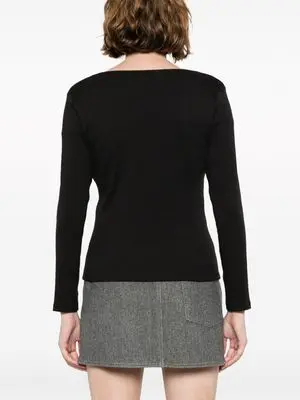 Veronica Beard Calabra Fine-ribbed T-shirt