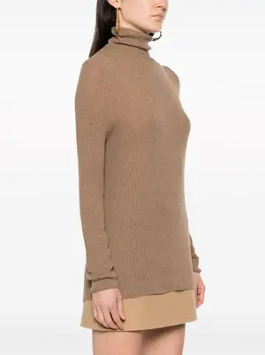 Fabiana Filippi Roll-neck Jumper - Brown