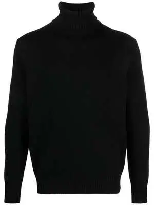 BALLANTYNE Roll-neck Wool Jumper - Black