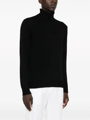 BALLANTYNE Roll-neck Wool Jumper - Black