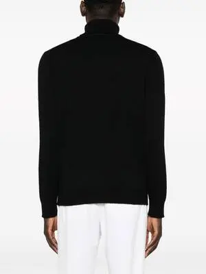 BALLANTYNE Roll-neck Wool Jumper - Black