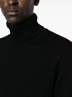 BALLANTYNE Roll-neck Wool Jumper - Black