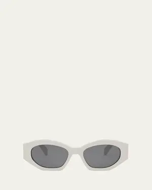 Celine Triomphe Acetate Oval Sunglasses Ivory Smoke