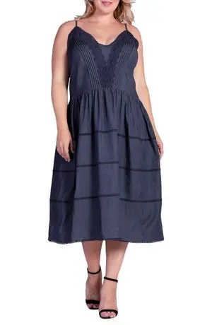 STANDARDS & PRACTICES Azha Lace-trimmed Fit & Flare Dress