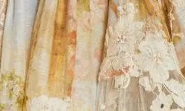 Zimmermann Luminosity Splice Floral Lace Linen & Silk High-Low Dress In Garden  Scene - 64% Off | Editorialist