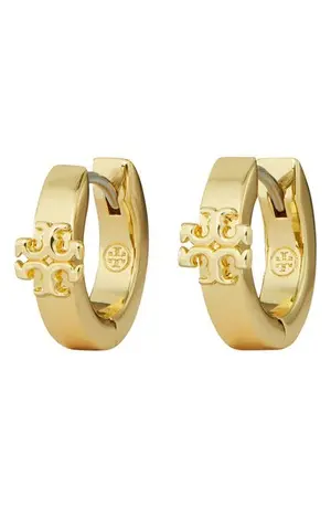 Tory Burch Icon Huggie Earrings - Tory Gold
