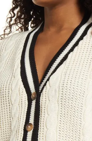 BDG URBAN OUTFITTERS Varsity Kai Knit Cardigan