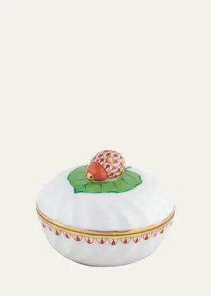 HEREND Porcelain Ladybug Box, Rust - Rust