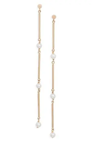 POPPY FINCH Cultured Pearl Drop Earrings - 14k Yellow Gold