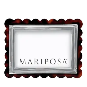 MARIPOSA Signature Tortoise Scalloped Frame, 4 X 6 - Brown