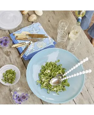 MARIPOSA Classic Salad Servers With Pearled Handles, Set Of 2