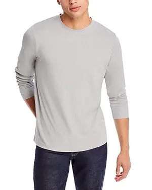 Theory Essential Tee Long Sleeve In Anemone Milano Frc Gray Melange