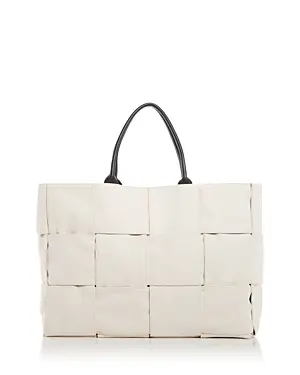 bottega veneta - Bottega Veneta Arco Intreccio Large Canvas Tote
