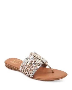 Andre Assous Woven Thong Sandals