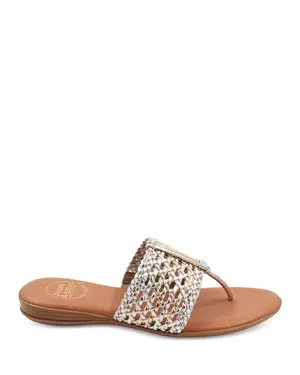 Andre Assous Woven Thong Sandals