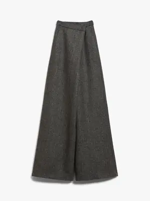 Max Mara Wide Trousers In Patterned Wool