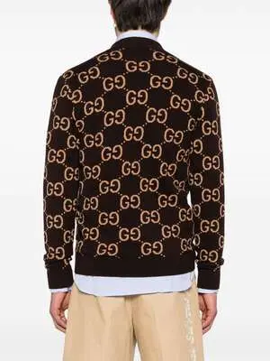 Gucci Gg-jacquard Wool Cardigan