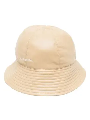 Nanushka Faux-leather Bucket Hat - Neutrals