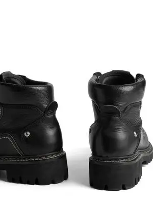 Dsquared2 Leather Hiking Boots - Black