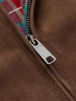 BARACUTA G9 Suede Harrington Jacket - Brown