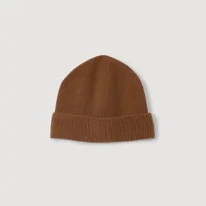Sandro Cashmere Beanie - Cognac