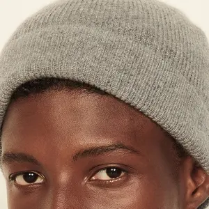 Sandro Cashmere Beanie Light Grey Chine