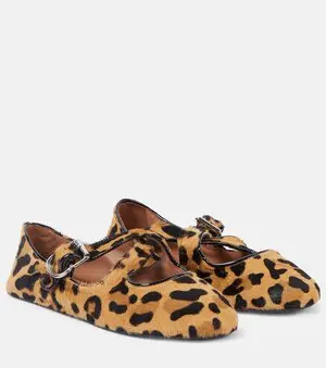 Alaïa Leopard-print Ballet Flats