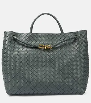 Bottega Veneta Bottega Veneta Andiamo Large Leather Tote Green