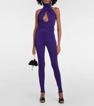 Magda Butrym Gathered Halterneck Jumpsuit
