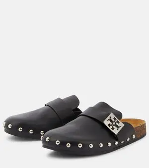 Tory Burch Mellow Studded Leather Slippers