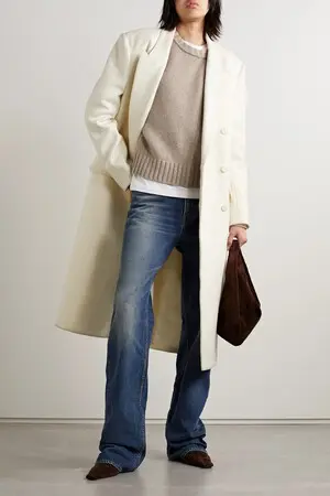 NILI LOTAN Edmont Double-breasted Wool-blend Coat