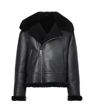NILI LOTAN Barthelemy Paneled Shearling Jacket