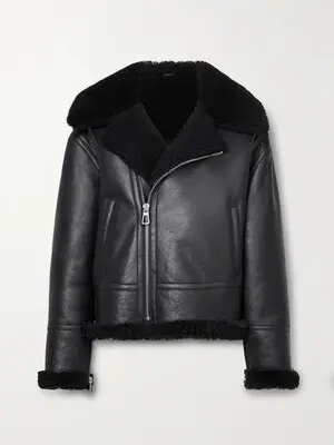 NILI LOTAN Barthelemy Paneled Shearling Jacket