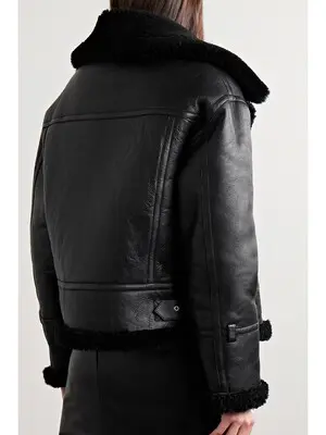 NILI LOTAN Barthelemy Paneled Shearling Jacket