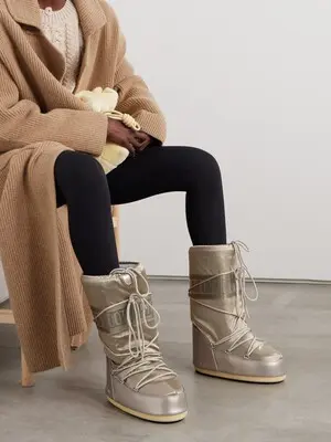 Moon Boot Icon Glance Snow Boots - Silver