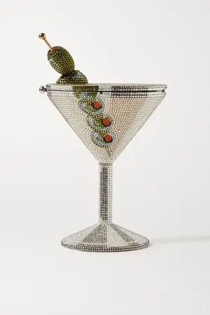 Judith Leiber Crystal-embellished Martini Clutch