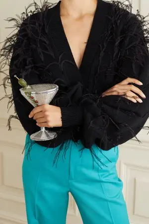 Judith Leiber Crystal-embellished Martini Clutch