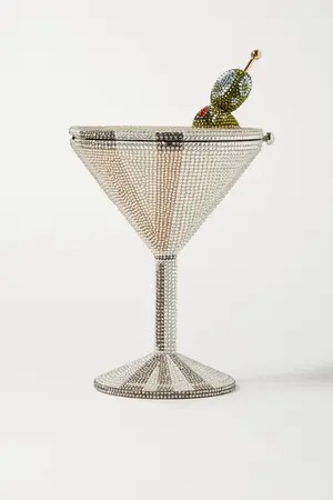 Judith Leiber Crystal-embellished Martini Clutch