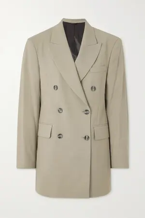 Acne Studios Double-breasted Herringbone-jacquard Blazer
