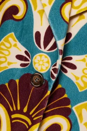 La DoubleJ Printed Cotton-velvet Blazer